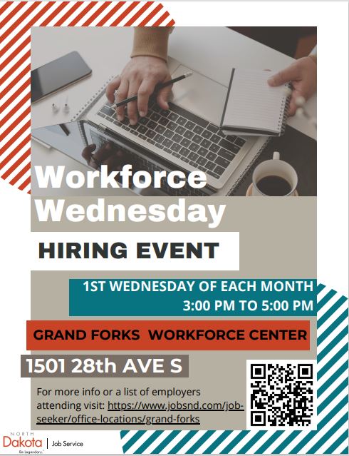 Workforce Wednesday Hiring Event - Grand Forks Workforce Center | Job ... Workforce Wednesday Hiring Event - Grand Forks Workforce Center | Job ...
